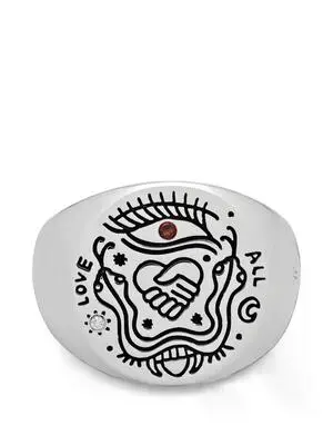 Tom Wood Love All Engraved Ring
