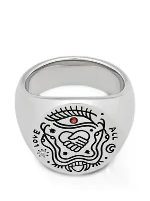 Tom Wood Love All Engraved Ring