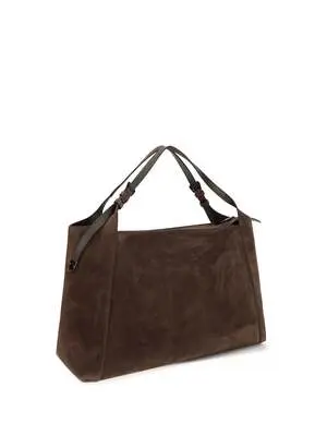Brunello Cucinelli Sartorial Suede Shoulder Bag