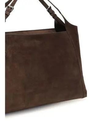 Brunello Cucinelli Sartorial Suede Shoulder Bag