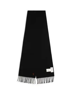 AMI Paris Quota De Coeur Wool Scarf