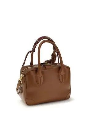 GOLDEN GOOSE Vita Leather Handbag - Brown