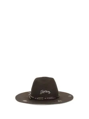 GOLDEN GOOSE Embroidered Wool Fedora