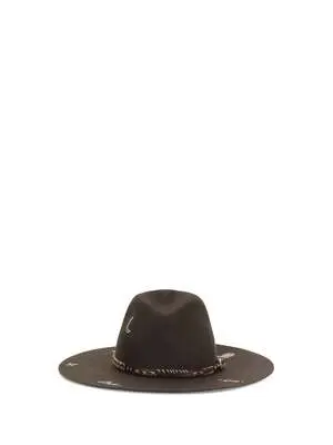 GOLDEN GOOSE Embroidered Wool Fedora
