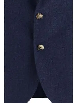 Brunello Cucinelli Single Breasted Wool Blazer