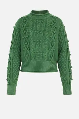 EMILIA WICKSTEAD Milo Knit In Forest Cashfeel Melange - Green