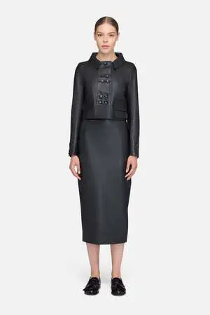 EMILIA WICKSTEAD Mavis Skirt In Grain Leather