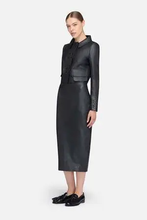 EMILIA WICKSTEAD Mavis Skirt In Grain Leather