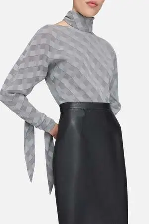 EMILIA WICKSTEAD Mavis Skirt In Grain Leather
