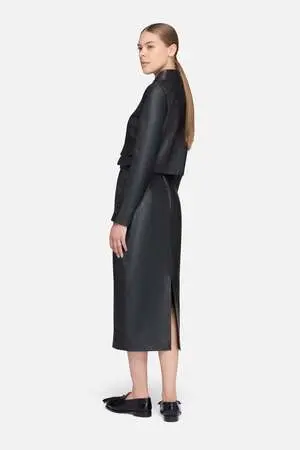 EMILIA WICKSTEAD Mavis Skirt In Grain Leather