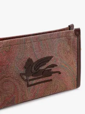 Etro Pegaso Arnica Paisley Fabric Pouch