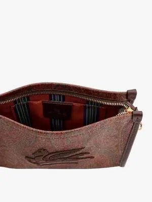 Etro Pegaso Arnica Paisley Fabric Pouch