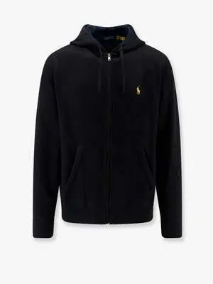 Polo Ralph Lauren Hooded Cotton Blend Sweatshirt - Black