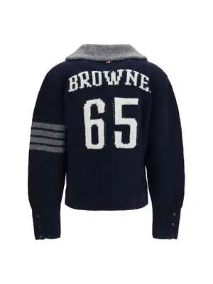Thom Browne Browne 65 Hooded Jersey Cardigan