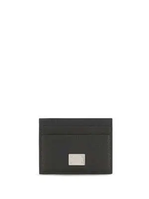 Dolce & Gabbana Logo-plate Leather Card Holder - Black