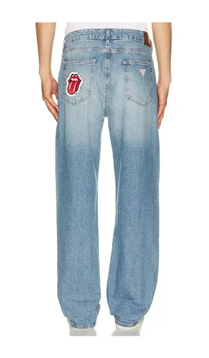 Guess X Rolling Stones G18 Relaxed Jeans In Blue