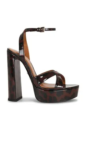 Retrofete Melodia Platform Sandal In Brown - Leopard