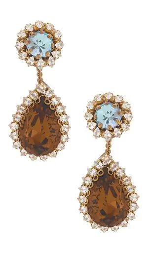 Deepa Gurnani Rekhi Earring - Brown