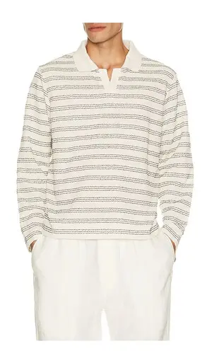 PERCIVAL Laurent Long Sleeve Regular Polo In Cream