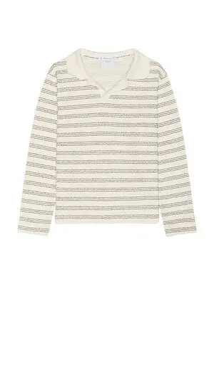 PERCIVAL Laurent Long Sleeve Regular Polo In Cream