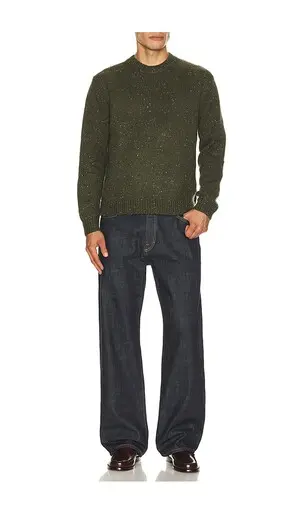 PERCIVAL Rhodes Boxy Knitted Crew In Green