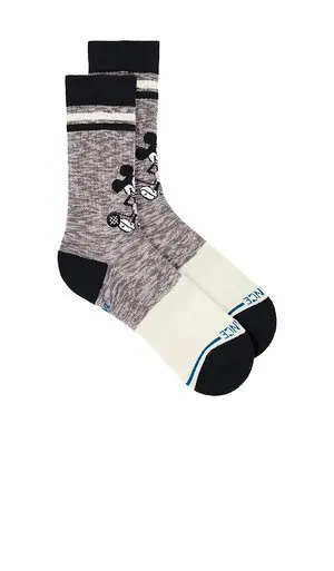 Stance Vintage Mickey Crew Socks In Grey - Multi