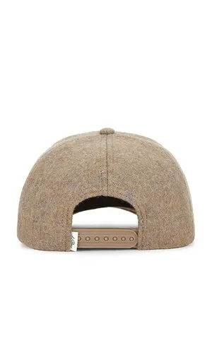 LES DEUX Signature Wool Baseball Cap In Grey