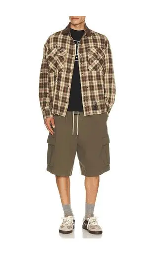 Palm Angels Surfer Dream Check Loose Shirt In Multi