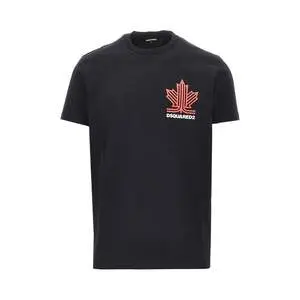 Dsquared2 T-shirt Con Stapa 'ski Leaf' An - Black