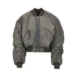 Rick Owens Bomber In Nylon Secchia Flight - Grey