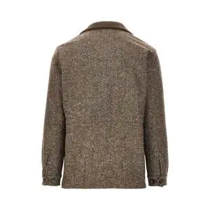 Caruso Giacca 'dalila' Imbottita In Lana Moulin - Brown