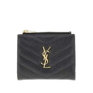 Saint Laurent Cassandre' Grain Leather Wallet