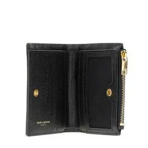 Saint Laurent Cassandre' Grain Leather Wallet