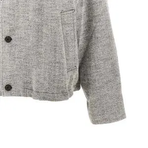 Studio Nicholson Giacca 'howth' In Lana Con Colletto In Pelle An