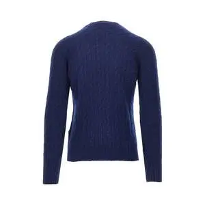 DRUMOHR Pullover In Cachemire A Trecce - Blue