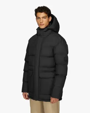 QUARTZ CO. Alexander | Hooded Recycled Down Winter Jacket - Black