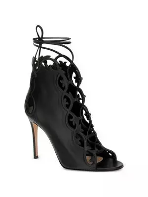 GIANVITO ROSSI Laser-cut Lace-up Ankle Boots