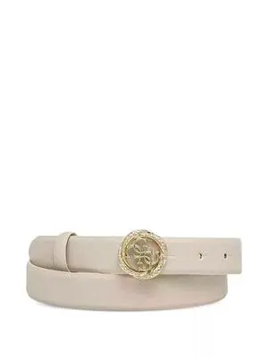 Guess 4-g Logo Crystal-embellished Belt - Neutrals