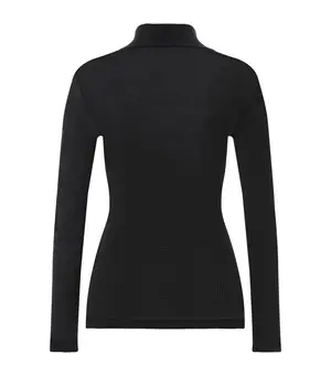 Hanro Wool-silk Funnel-neck Top