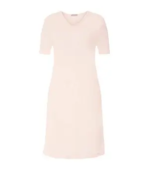 Hanro Tyra Short-sleeve Nightdress - Ivory