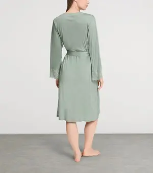 Hanro Modal Lace-trim Robe