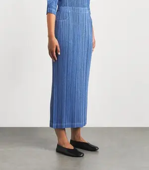 Issey Miyake Cotton Denim Midi Skirt