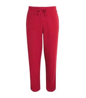 BOSS Waffle-knit Logo Sweatpants - Red