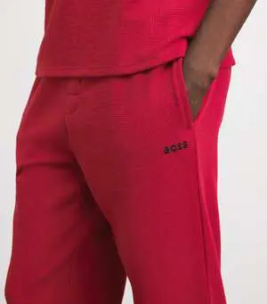 BOSS Waffle-knit Logo Sweatpants
