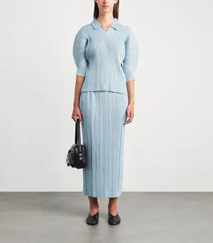 Issey Miyake Cotton Denim Collared Top