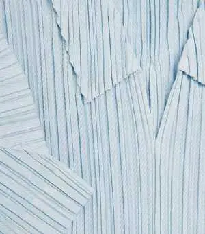 Issey Miyake Cotton Denim Collared Top