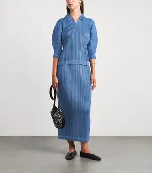 Issey Miyake Cotton Denim Collared Top