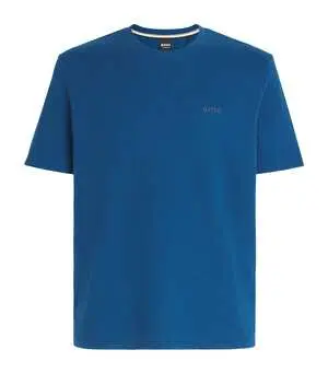BOSS Waffle-knit Logo T-shirt - Blue