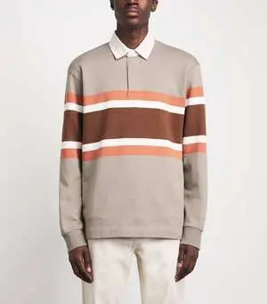 BOSS Cotton Stripe Timeless Polo Sweater