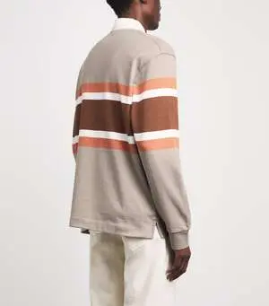 BOSS Cotton Stripe Timeless Polo Sweater